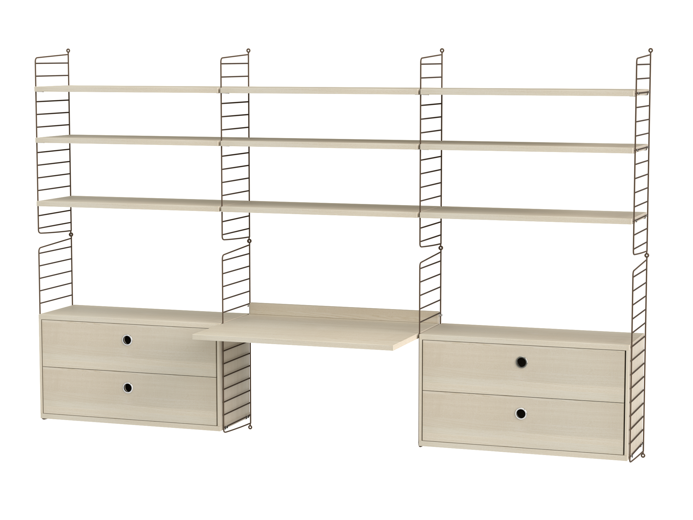Workspace F Brown/Ash - String Furniture