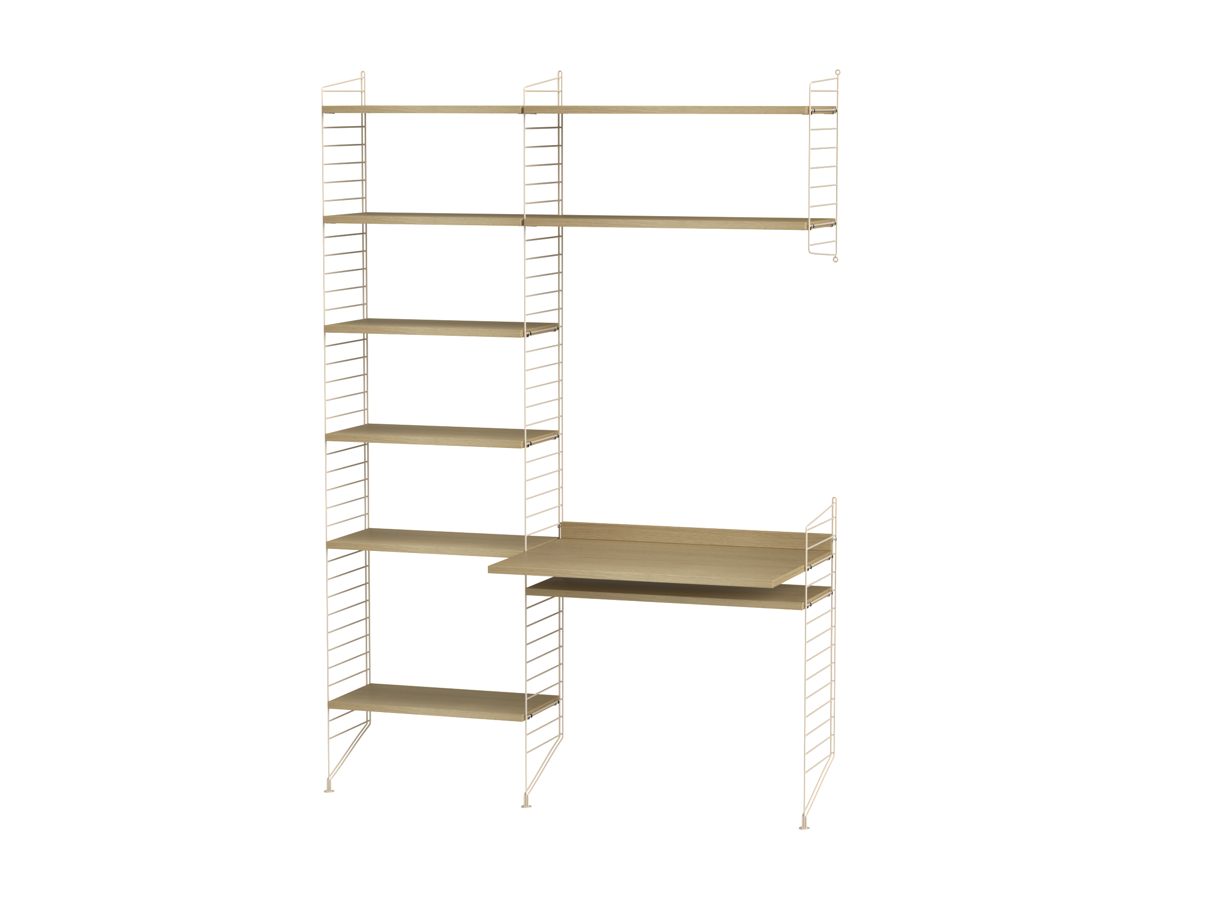 Workspace G Beige/Oak - String Furniture